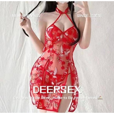 灌云县情侣内衣复古绣花盘扣旗袍纯系网纱刺绣肚兜旗袍套装趣味内