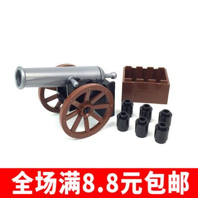 国产小颗粒积木 兼容国产城防大炮拼装玩具 军事武器长度场景搭配