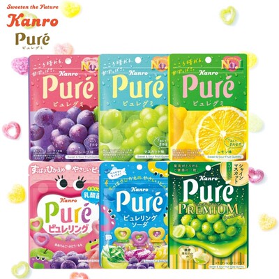 日本人气零食PURE心形水果果汁软糖