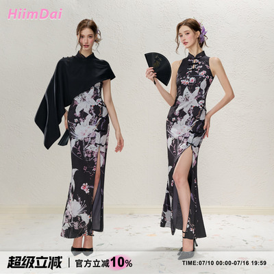 HiimDai新中式辣妹侧开叉旗袍裙