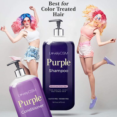 ANTI YELLOW PURPLE SHAMPOO CONDITIONER BLOND SILVER HAIR