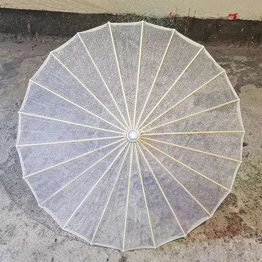 绢伞透明丝绢伞跳舞舞蹈伞工艺演出道具油纸伞装饰伞古典花