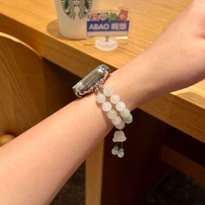 古风天山翠玉髓表带适用ApplewatchSE苹果手表iwatch789表带高级