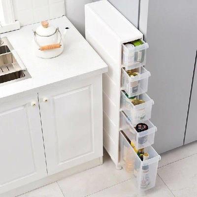 Narrow Gap Storage Rack, Plastic Bathroom Organizer, Drawer
