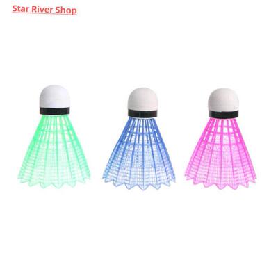 3pcs LED Badminton Ball Glowing Light Up Plastic Badminton S