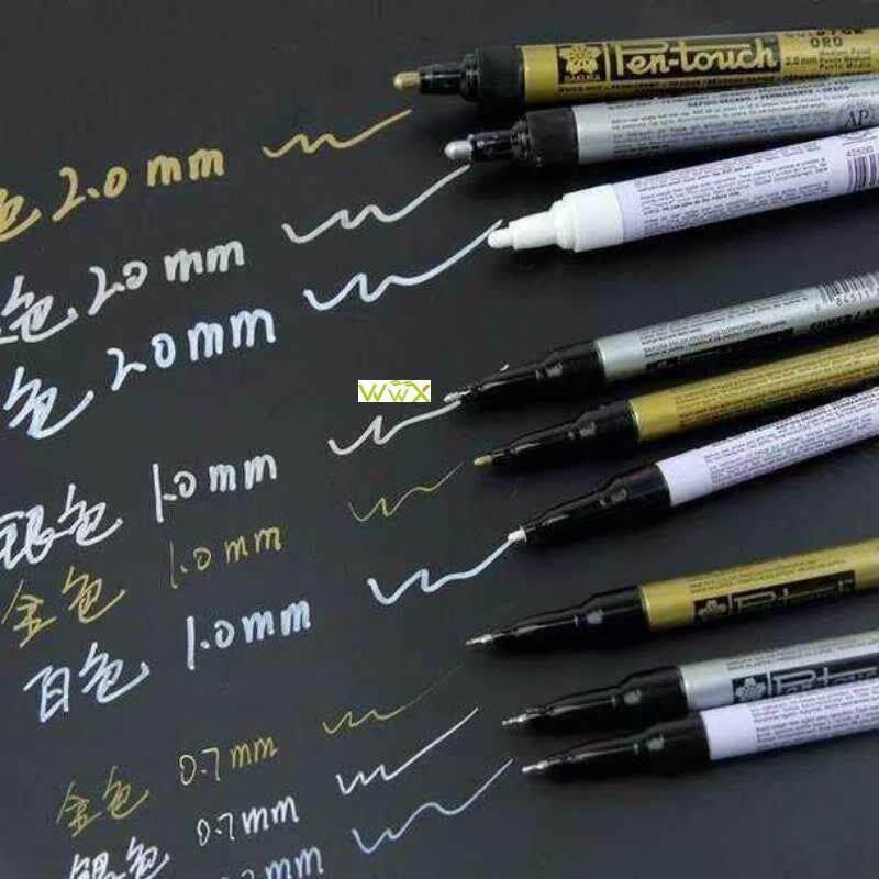 -油漆笔,防水记号笔,白色金色,银色油漆,哈