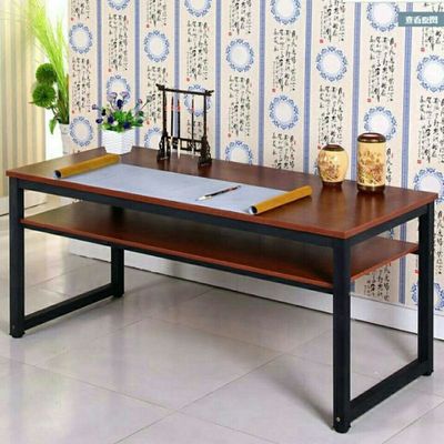 书法桌新款简约双层书画练字桌画案画台桌电脑桌长课桌员工培训桌