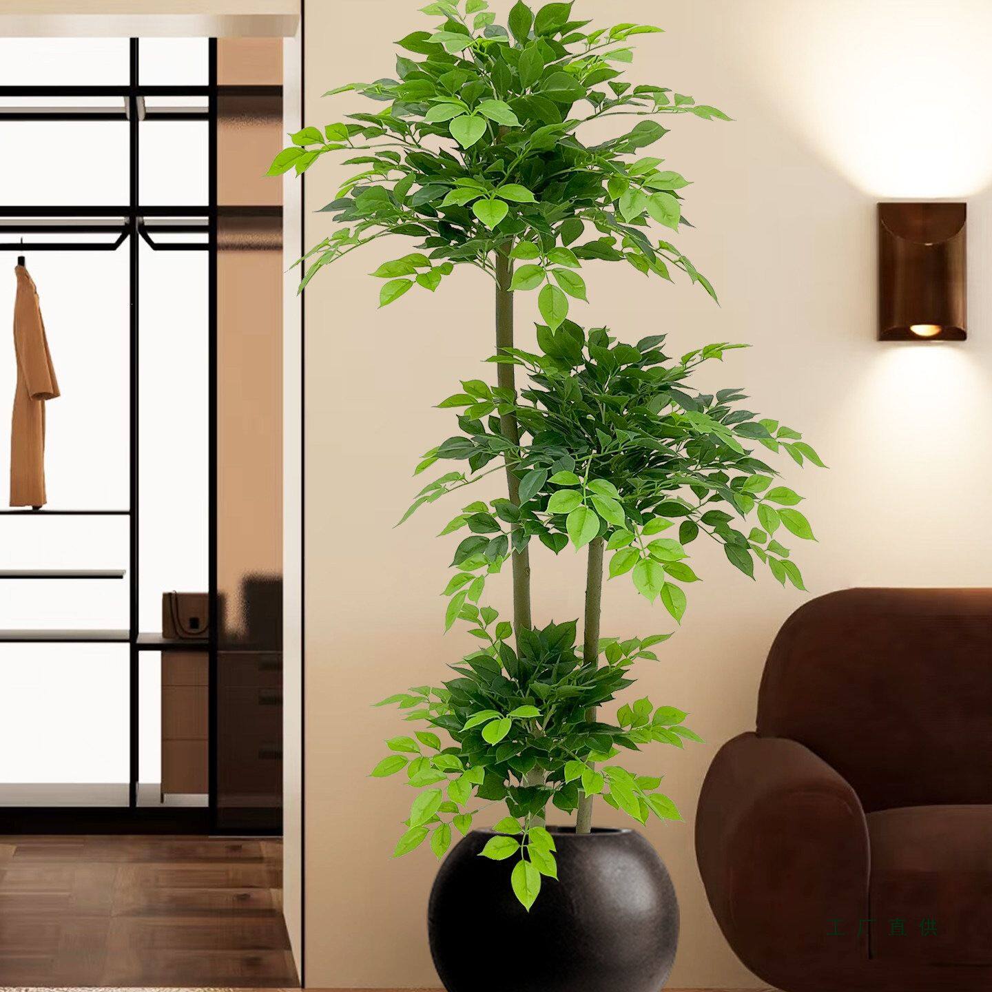 仿真绿植幸福树室内客厅沙发边落地盆栽摆件装饰高级仿生植物假树