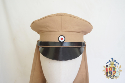 一战帝德海兵营青岛德占时期士官夏季卡其色大檐帽