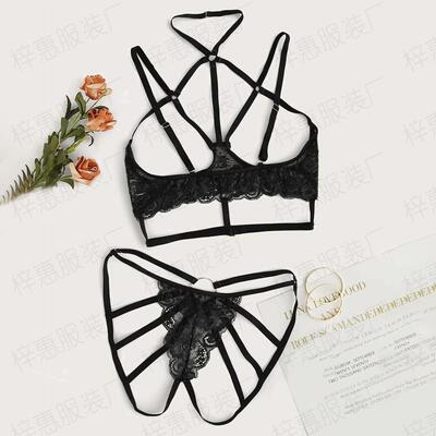 Sexy Lingerie Temptation Porn Open Bra Thong Woman Underwear