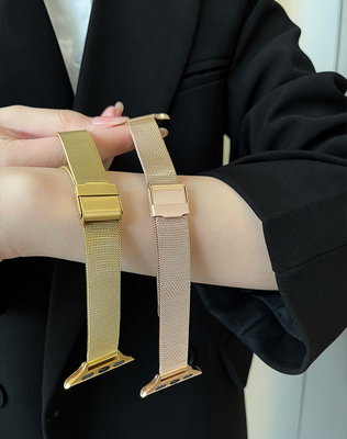 细款米兰小香风金属苹果表带