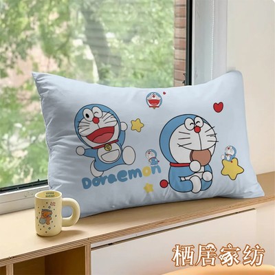 新款叮当猫枕套学生宿舍通用枕48x74枕头套儿童卡通枕套30x50cm