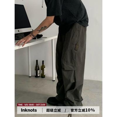 XXSTORE日系简约clean fit垂感伞兵工装裤男欧美风加厚休闲长裤潮