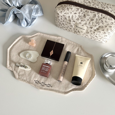 ins风复古布艺餐垫隔热垫餐桌装饰垫茶几杯垫拍照道具背景布