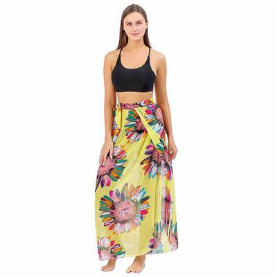 Large size beach dress leopard print style bikini top tie