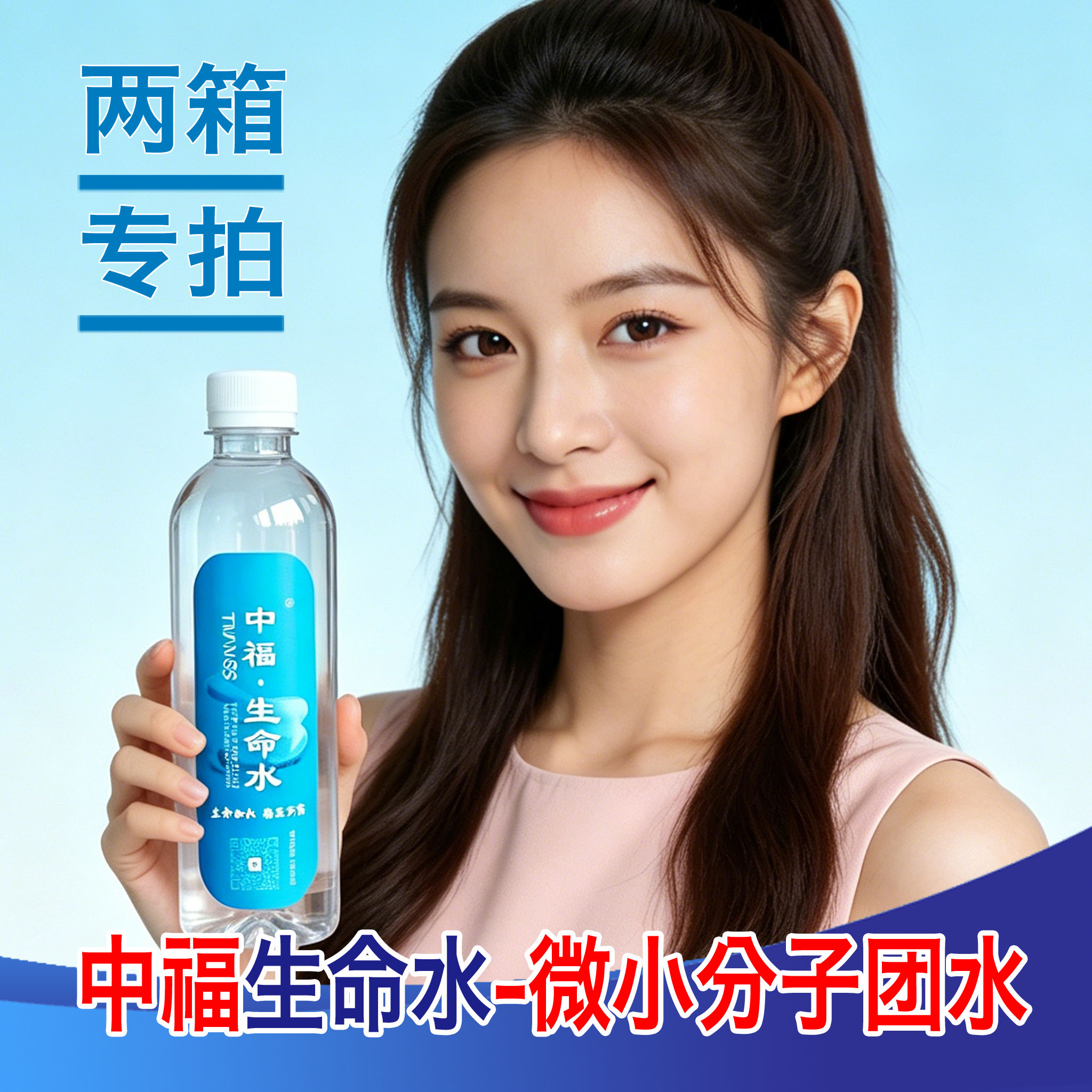 中福生命水微小分子团水饮用纯净水小瓶装补水解酒（2箱包邮价）
