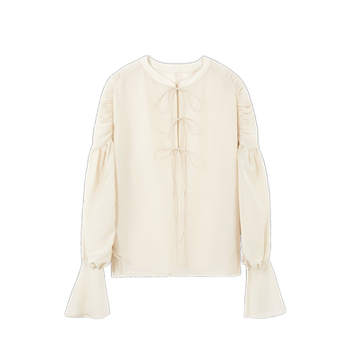 COCOON新中式廓形雪纺衫