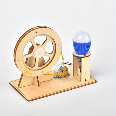 儿童科学实验手摇发电机小学生科技制作创意发明手工材料包教CV23