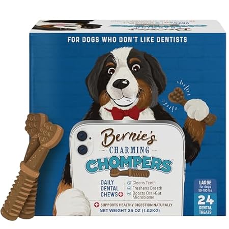 Bernie's Charming Chompers - Daily Dental Chews for Dogs