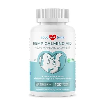 Calming Chews for Dogs - 120 Chewable Tablets - Separatio