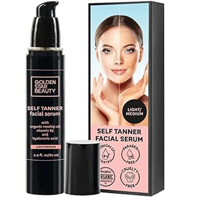 Face Tanner – Self Tan Serum w/Hyaluronic Acid and Organi