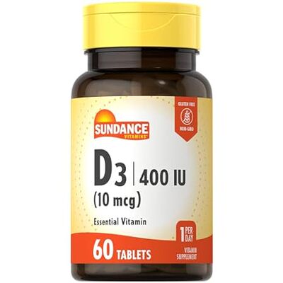 Sundance Vitamin D3 400 IU (10 mcg) | 60 Vegetarian Table