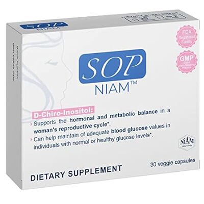 PCOS SOP NIAM - Food Supplement with D-Chiro Inositol， Vi