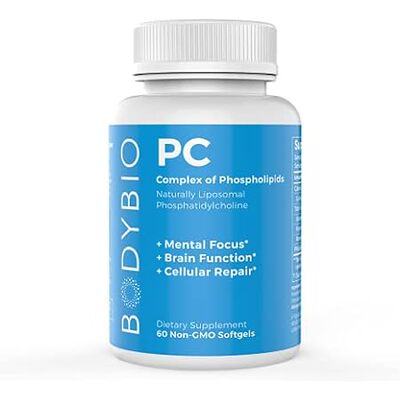 BodyBio Phosphatidylcholine 60 Softgels - Nootropic Boost