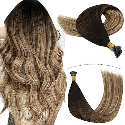 YoungSee I Tip Hair Extensions Brown Balayage Itip Hair E