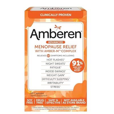 Amberen Menopause Supplements for Women， Multi-Symptom Re