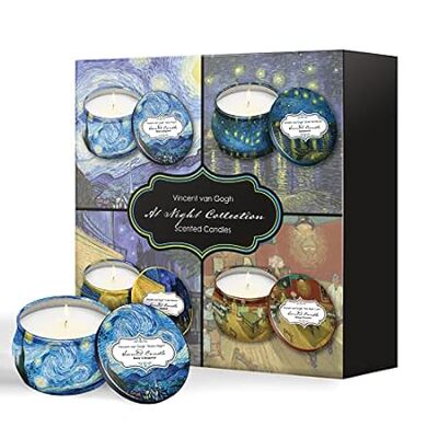 Fine Art Inspired Scented Candles Gift Set， Aromatherapy