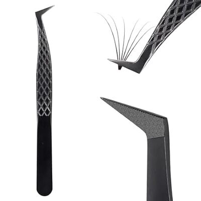 Fiber Tip Lash Tweezers for Eyelash Extensions， Precision