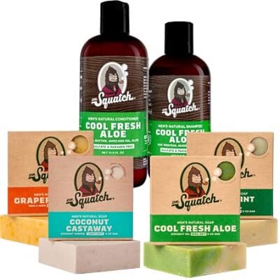 Dr. Squatch Men's Bar Soap and Hair Care BEACH Expanded P
