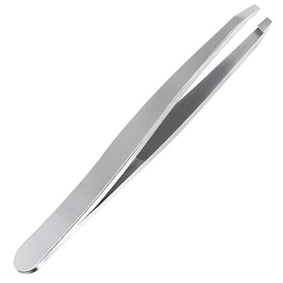 Slant Tweezers with Travel Case， Tweezers for Women Facia