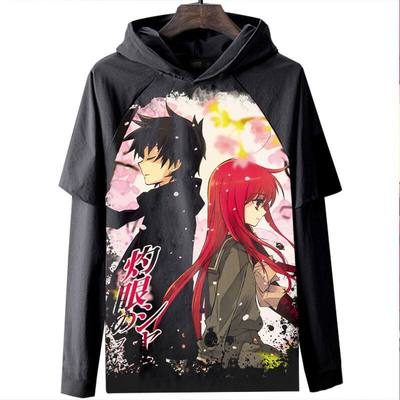 Shana of the Blazing Eye 灼眼的夏娜长袖T恤衣服数码印花休闲