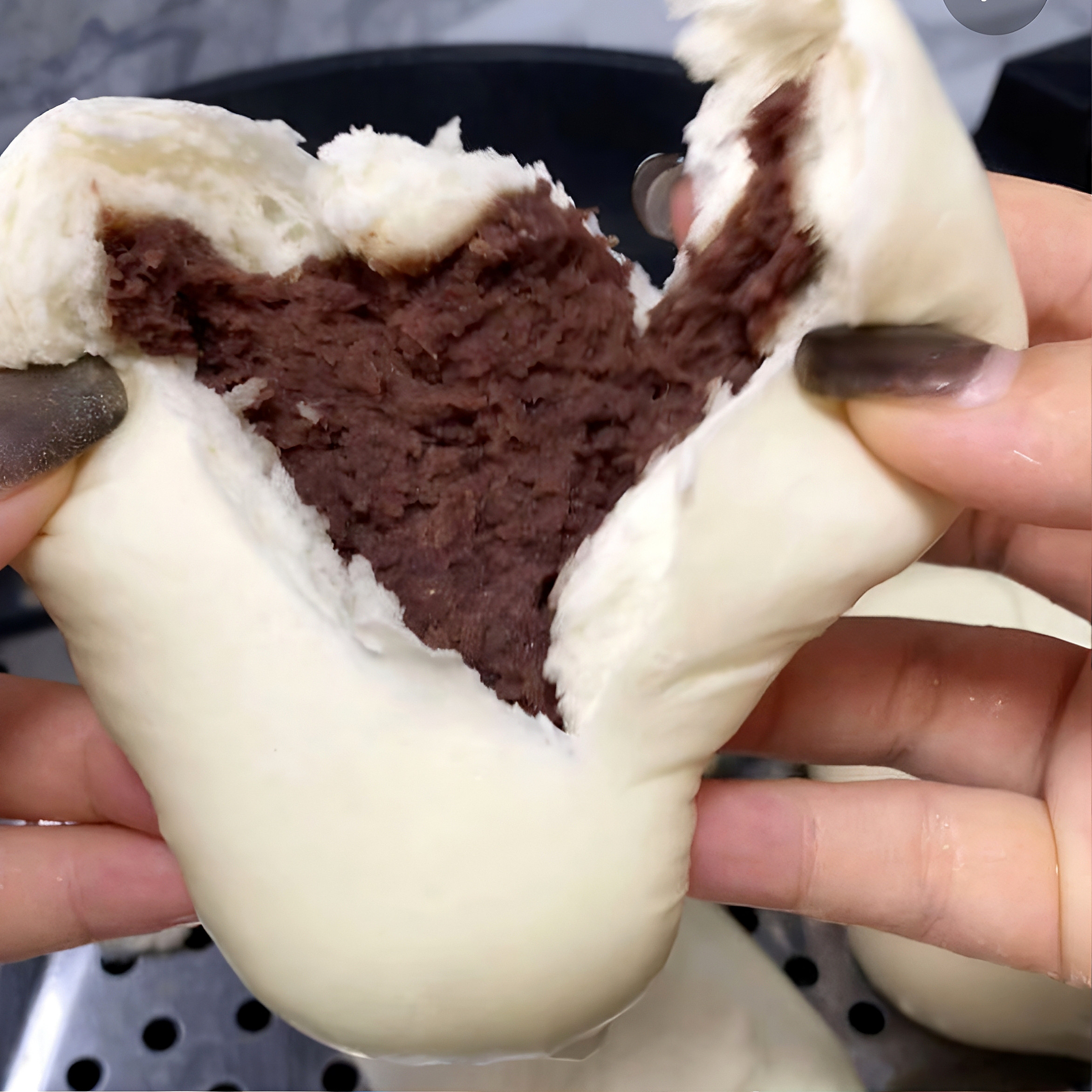 【山东特产】红豆豆面包子新鲜制作手工速食早餐懒人食品发面美食