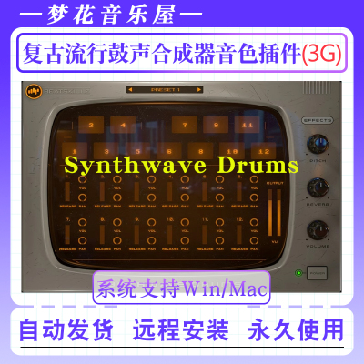 复古流行鼓声合成器音色插件Beatskillz Synthwave Drums WiN-MAC