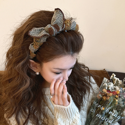 绑带蝴蝶结发箍女2025新款高颅顶