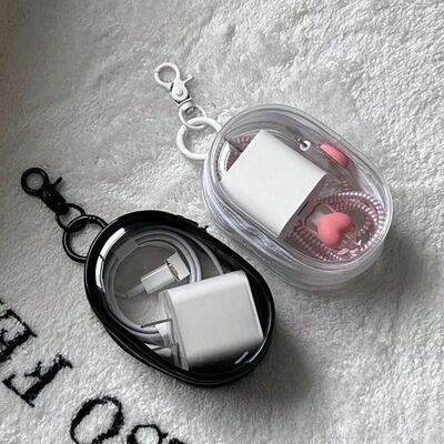 Portable Mini Transparent Storage Bag with Zipper, Multifunc