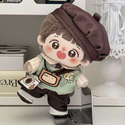 娃衣20cm厘米可爱小猫记者棉花娃娃衣一番赏无属性玩偶公仔娃衣服