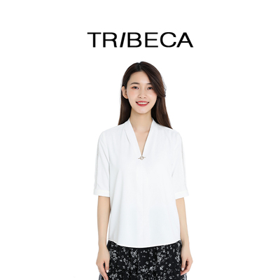 tribeca/翠贝卡春季时尚百搭衬衫