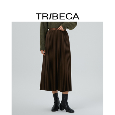 翠贝卡百褶多色半身裙