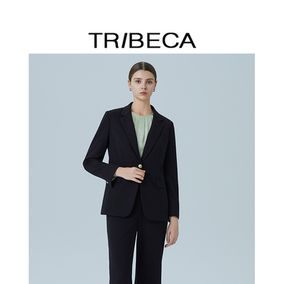 翠贝卡黑色西装外套女