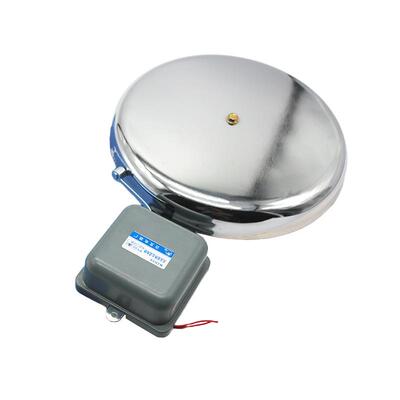 铃SC5218F-00MM圆形12寸电无花不锈火钢外击式电铃电铁皮镀铬铃