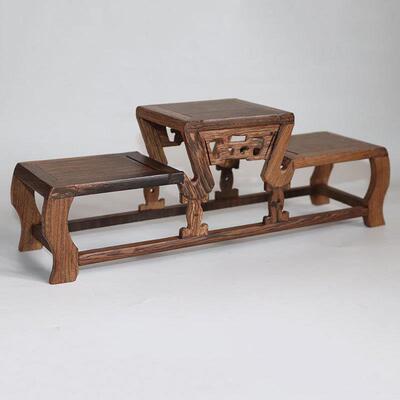 茶博具架子鸡翅木小型中古架实木式小摆件紫砂茶TDO展示架中高壶