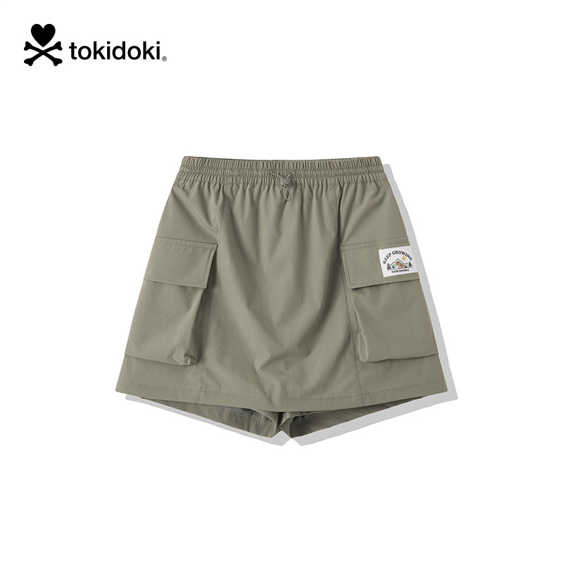 tokidoki2025夏季新款工装梭织短裤女款休闲时尚百搭裤裙