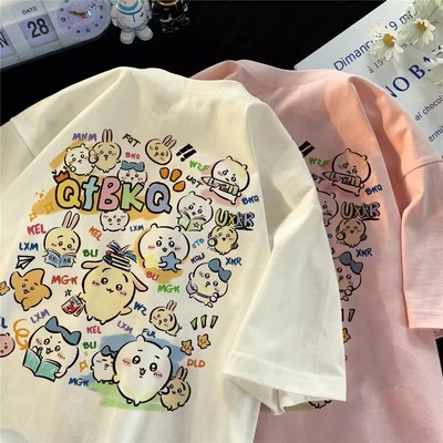 奥特莱斯~品牌折扣外贸专柜撤回纯棉新款百搭男女夏季印花短袖t恤