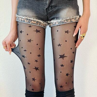 亚文化小众星星波点丝袜千禧辣妹