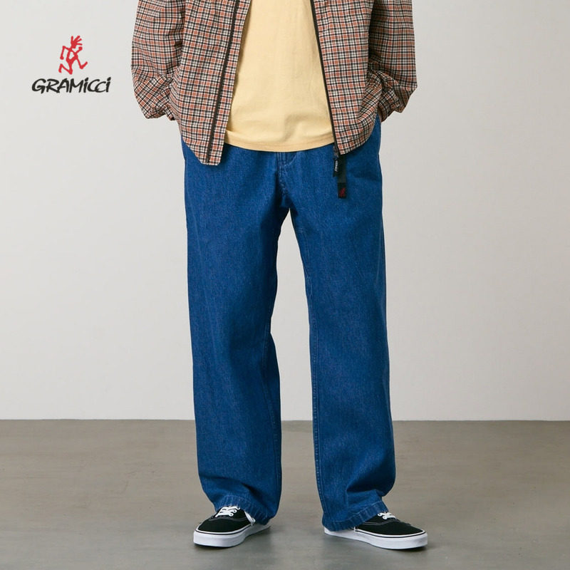 Gramicci小野人美式工装宽松直筒牛仔长裤G6SM-P086