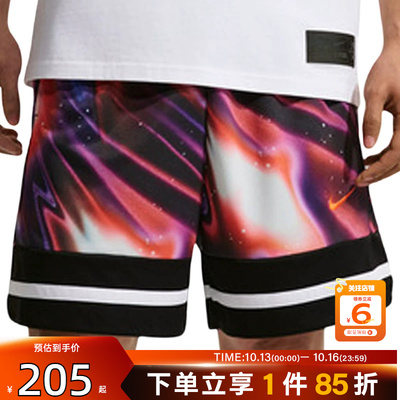 劲浪nike耐克夏季男子运动休闲短裤五分裤印花篮球裤子IR6283-100